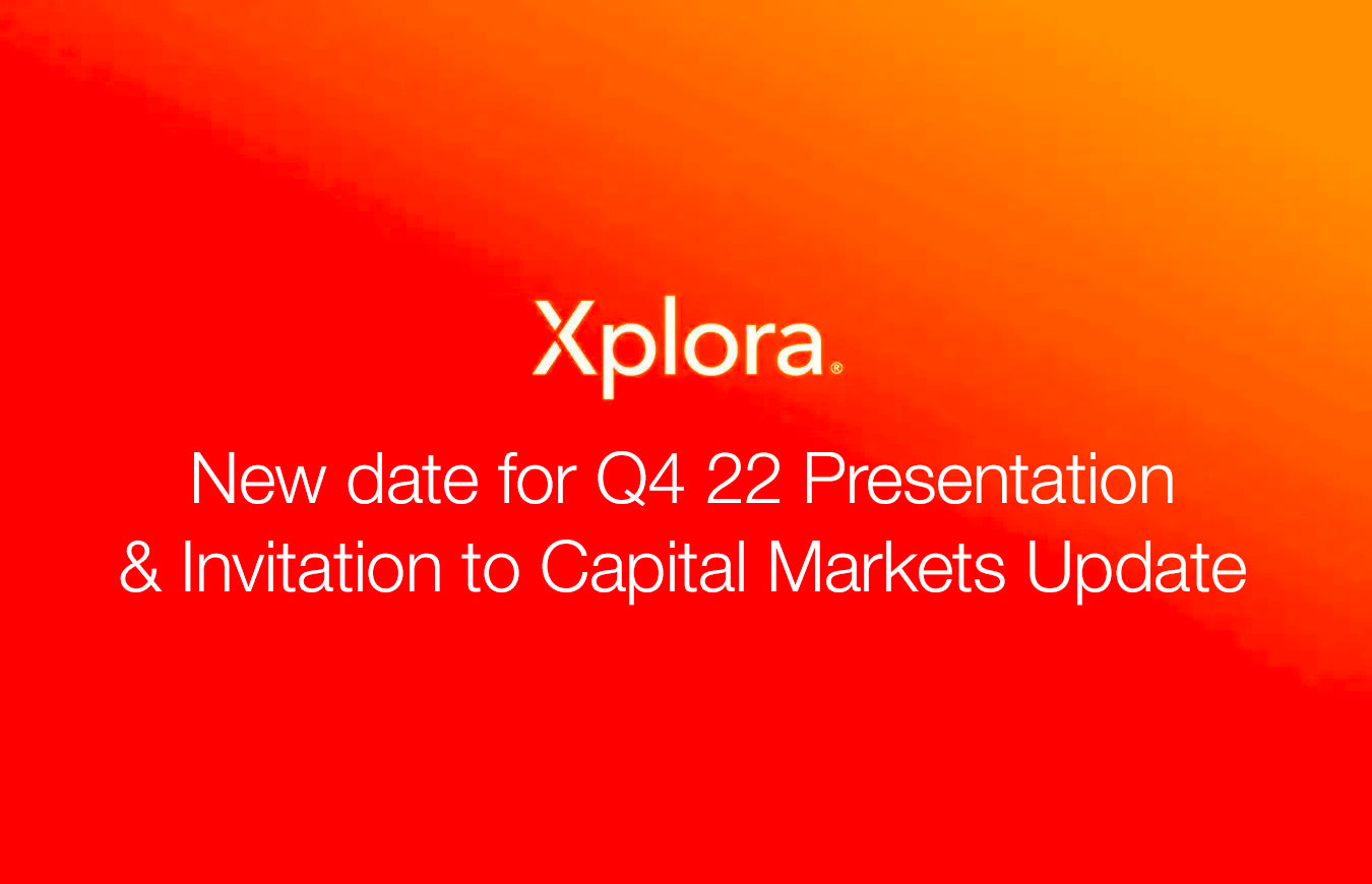 Xplora Technologies AS - New date for Q4 22 Presentation & Invitation – Xplora UK